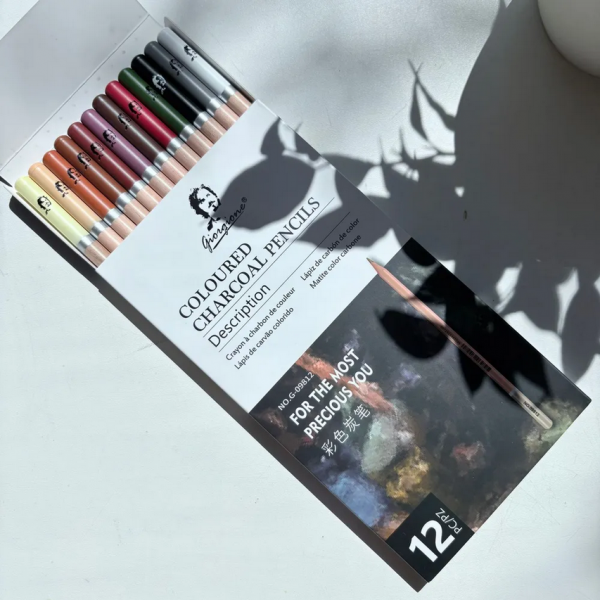 Угольные карандаши Giorgione 12 цв.