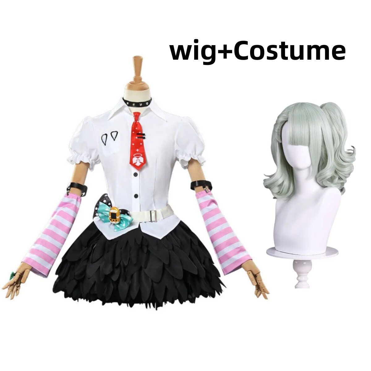 Zenless Zone Zero Angets of Delusion Косплей костюм для женщин L, suit wig