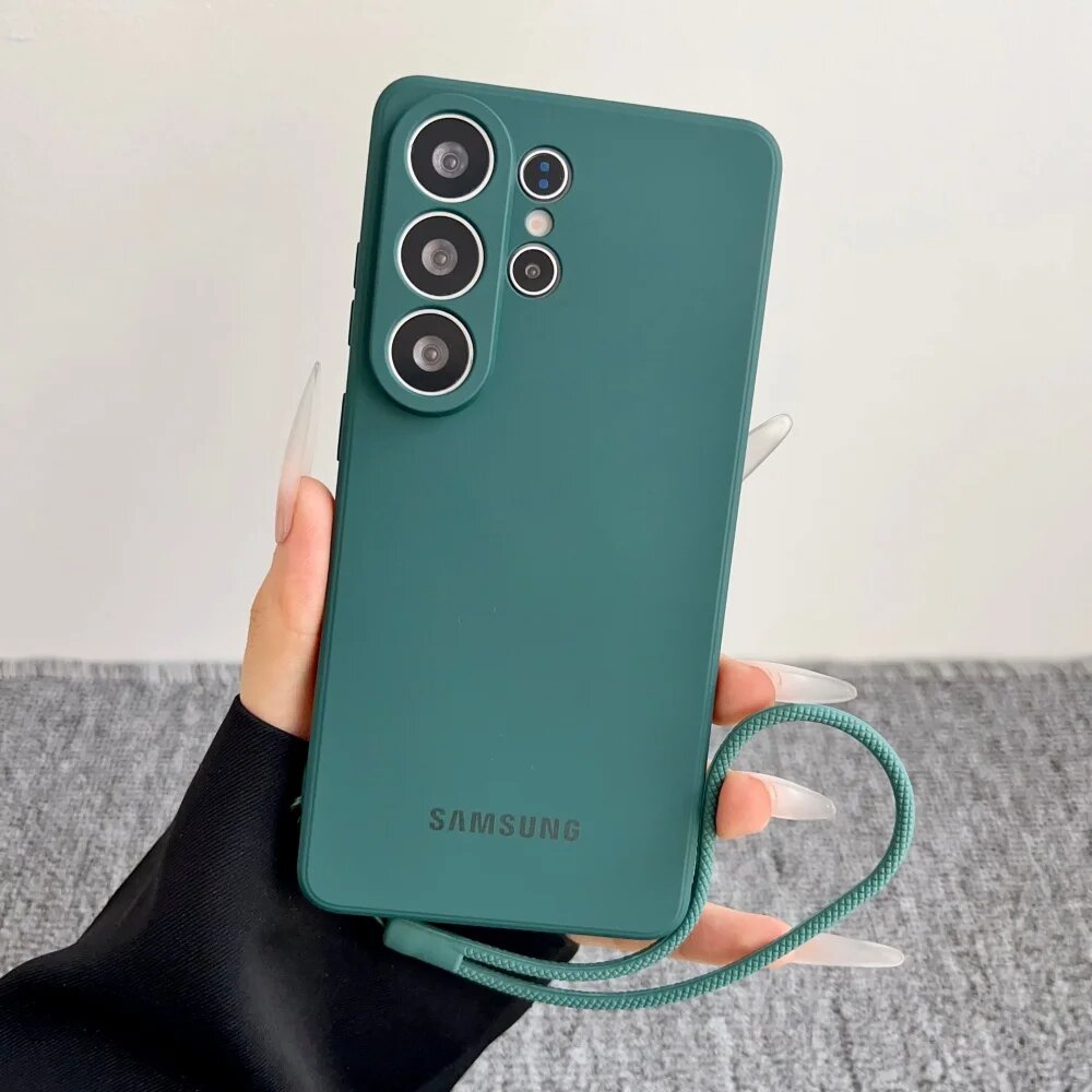 Samsung S26 ultra/Pro жидкий силиконовый ремешок, защитный чехол для камеры, оригинальный чехол для S26 S25 S24 Plus FE Edge A36 A56 A17