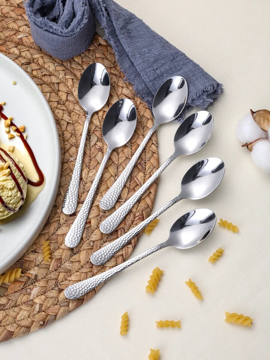 Ложки чайные / Ложки десертные набор 6 шт 18/0 сталь