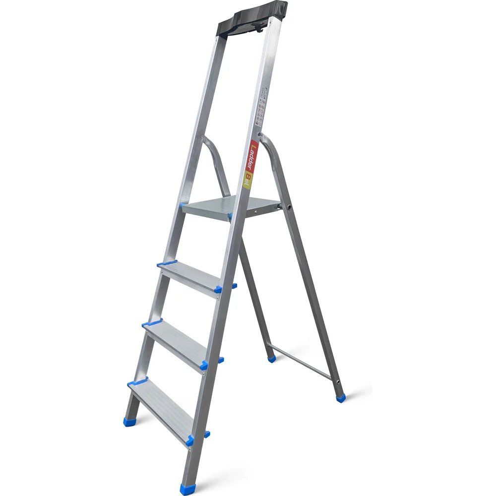 Стремянка алюминиевая LadderBel 4 ступени с органайзером STR-AL-4T