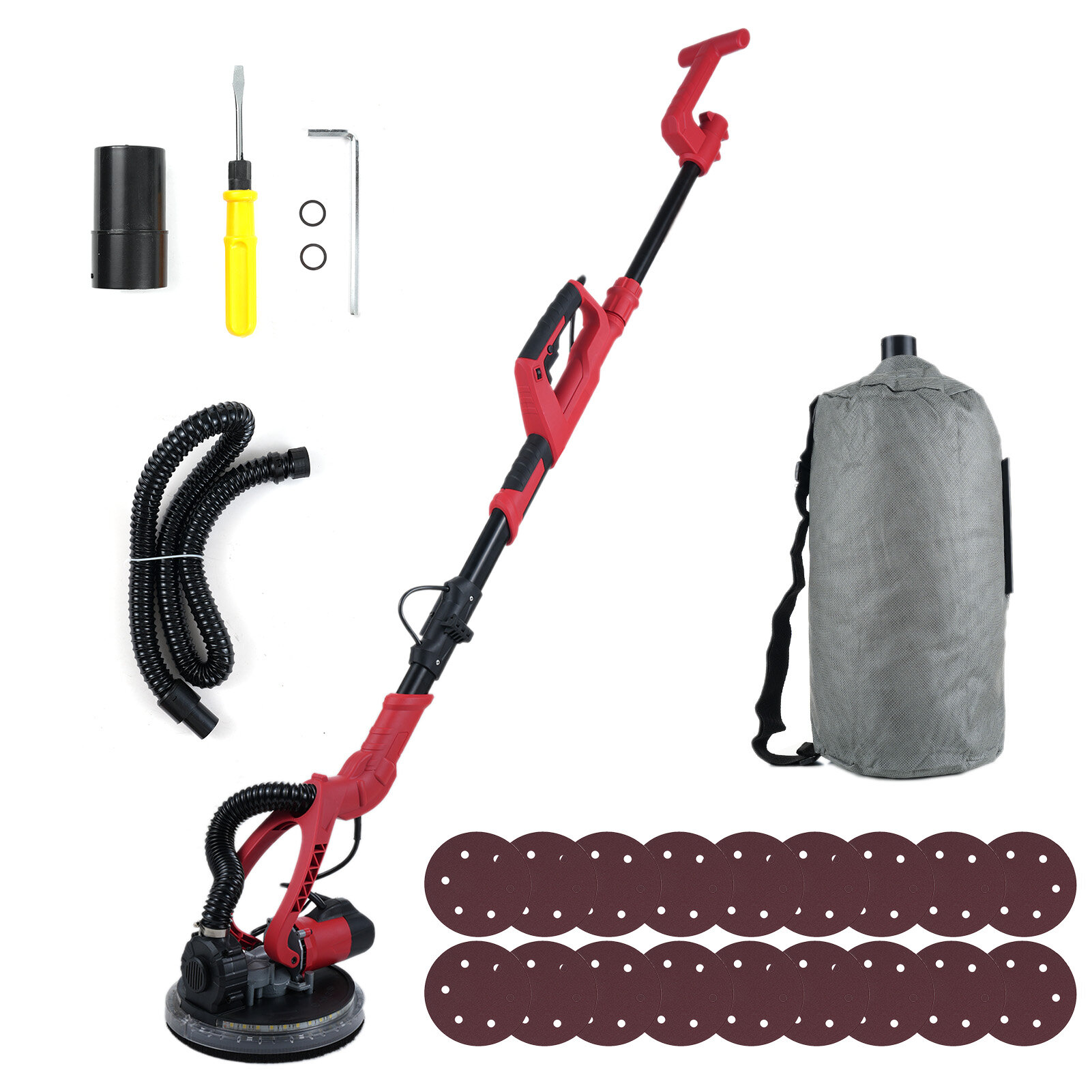 Электрическая шлифмашинка для стен 750W, диск 225 мм, 1000-1850 об/мин, UK-вилка