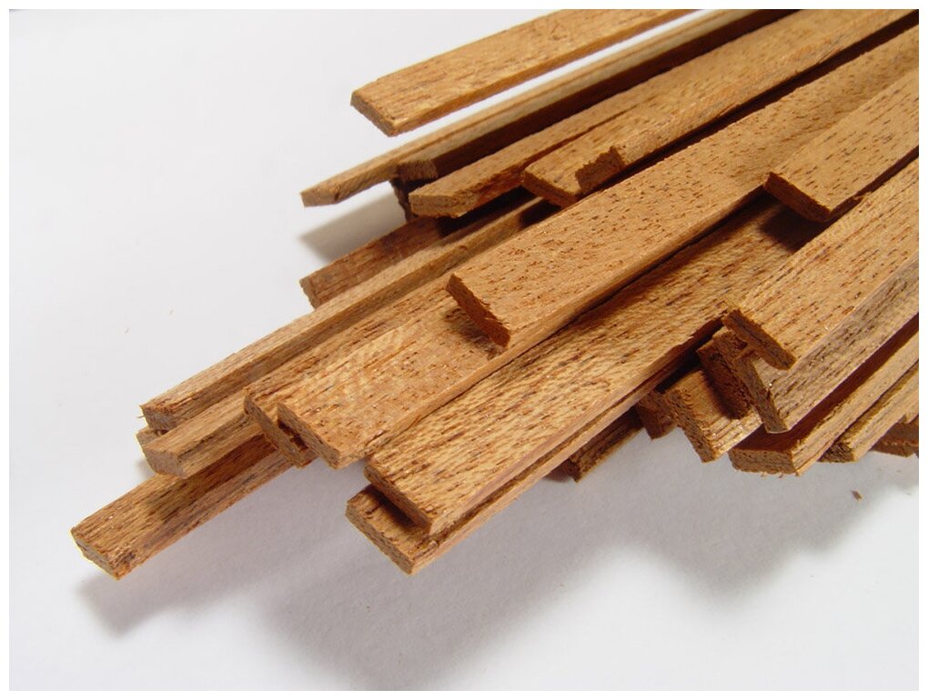 Материал для моделирования, рейка красное дерево, 0.5х5х500мм, 5 шт, Amati