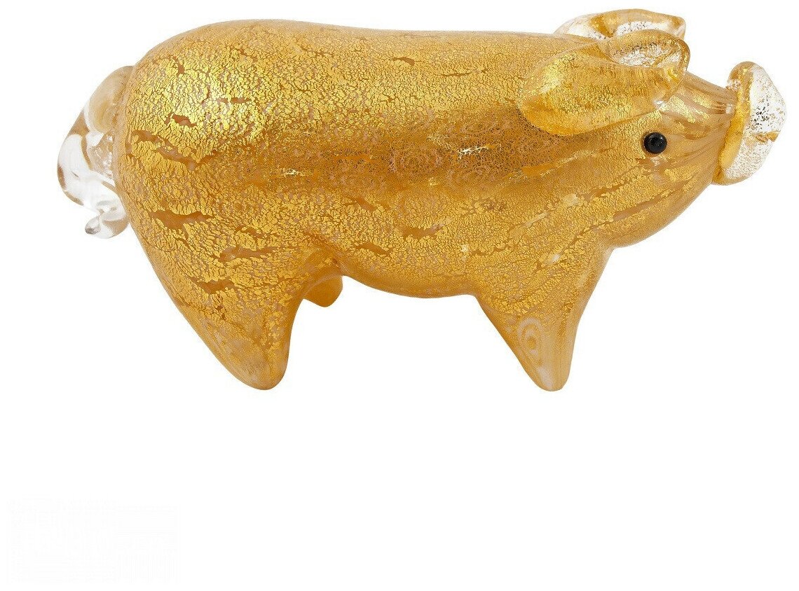 Фигурка интерьерная "Золотая свинка" от Murano