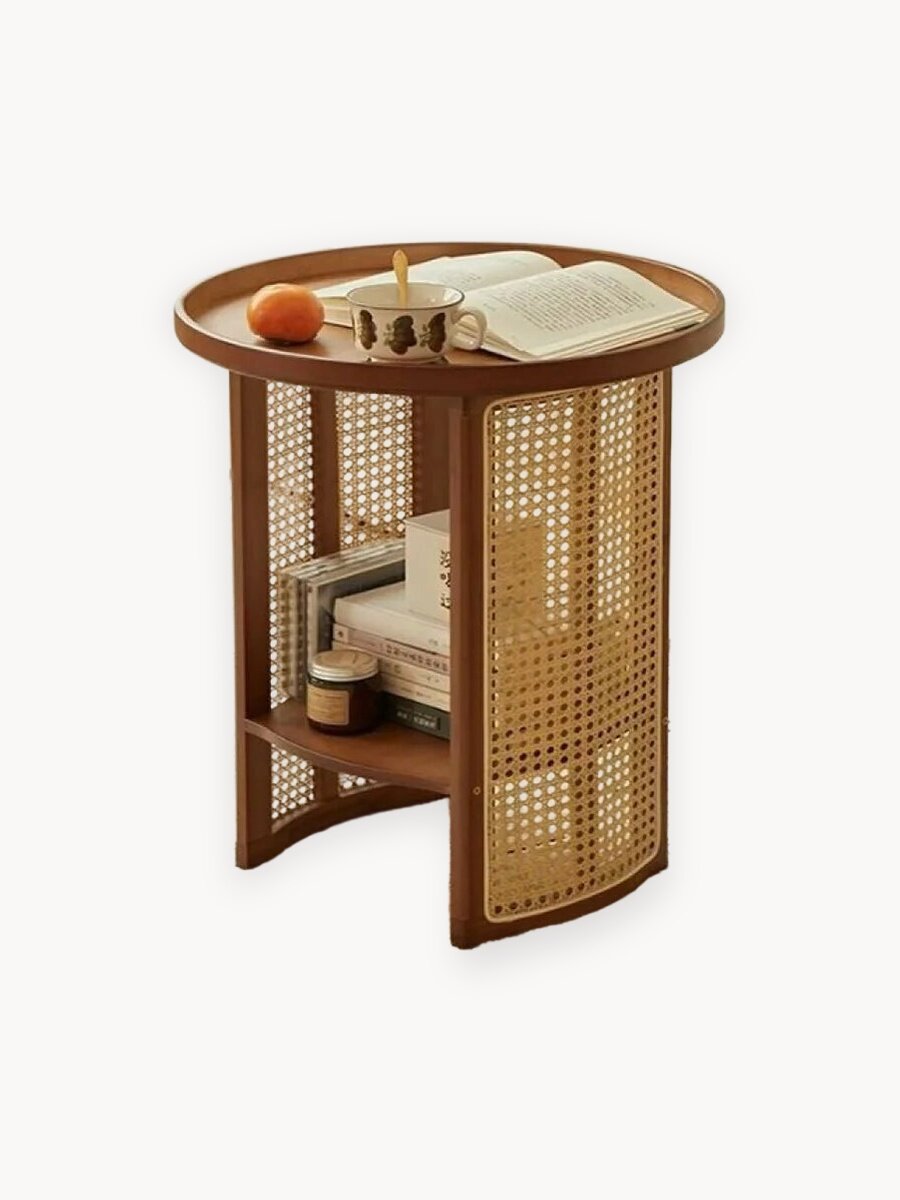 Журнальный столик из ротанга, бытовой чайный столик в гостиной, 45х45х56 см