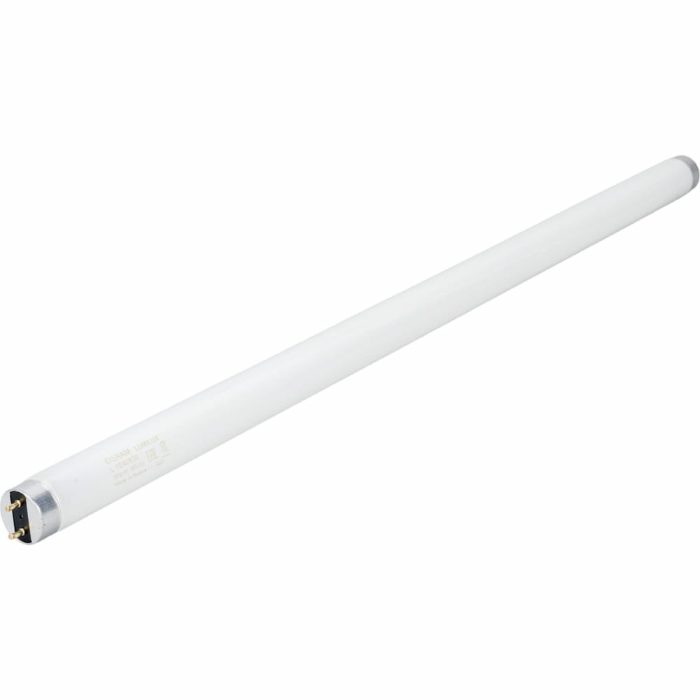 Линейная люминесцентная лампа Osram LUMILUX T8 18Вт 3000К G13 4058075693050, трубчатый тип, теплый белый свет, класс