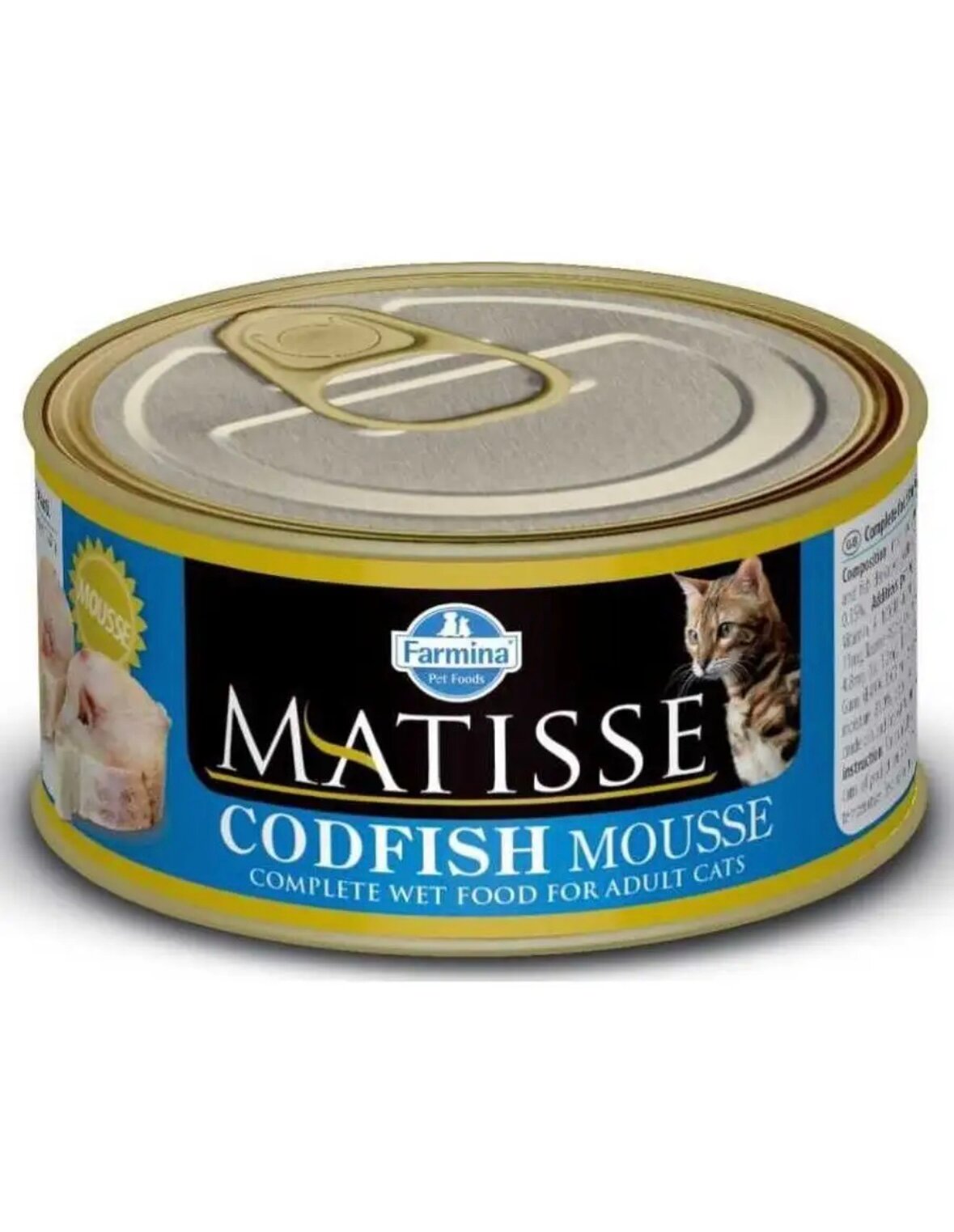 Консервы Farmina Matisse Mousse Codfish, мусс с треской для взрослых кошек, 85г (12шт)