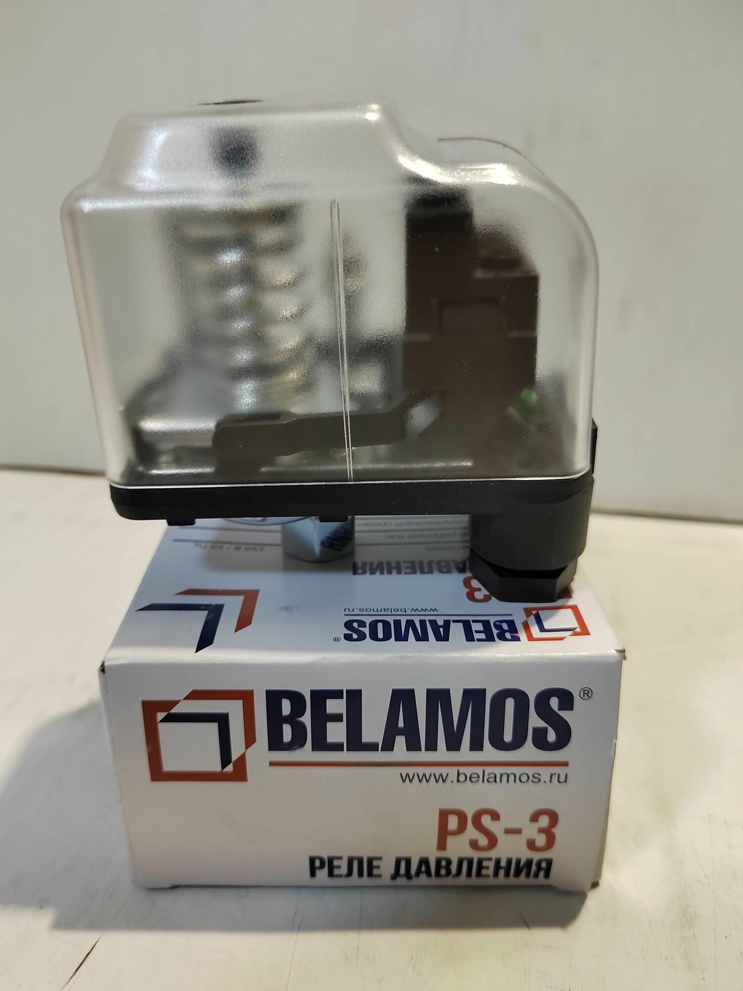 Реле давления PS-3 Belamos с прозрачной крышкой и шкалой