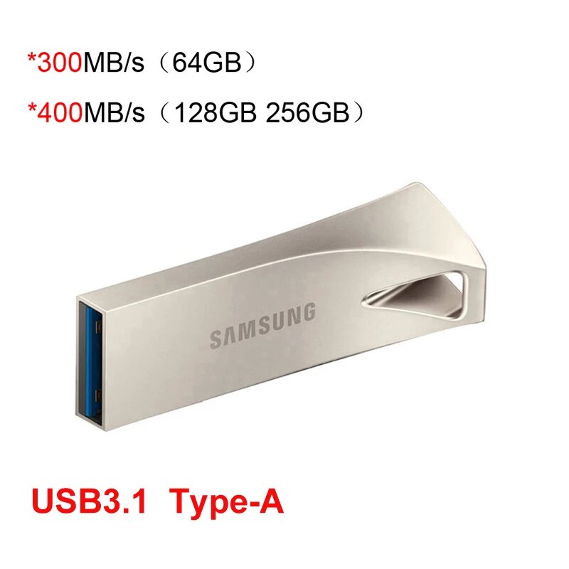 SAMSUNG Металлическая USB-флешка 3.1 Type-C BAR/FIT/Plus 256GB 128GB 64GB Высокоскоростное USB-устройство Для Хранения Данных
