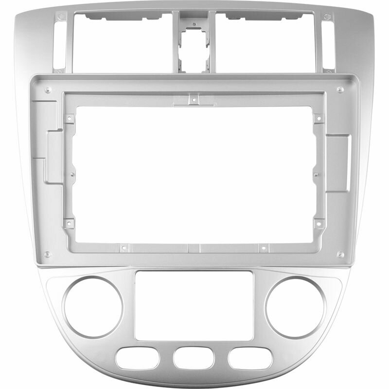 Рамка переходная 10.2" c проводкой Chevrolet Lacetti J200 2004-2013, Buick Excelle HRV 2004-2013/Daewoo Gentra 2013-2015 F2 Седан серебристая для Android магнитол 2 din