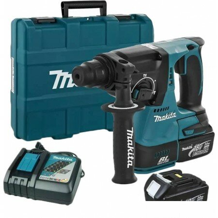 Перфоратор Makita DHR242RFE (с 2-мя АКБ, кейс)