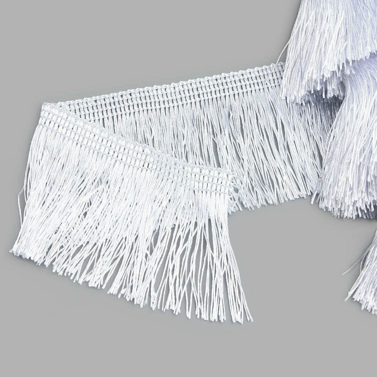 Бахрома для штор, текстиля, шитья, 12 см*25 м, нитяная, белая, Айрис