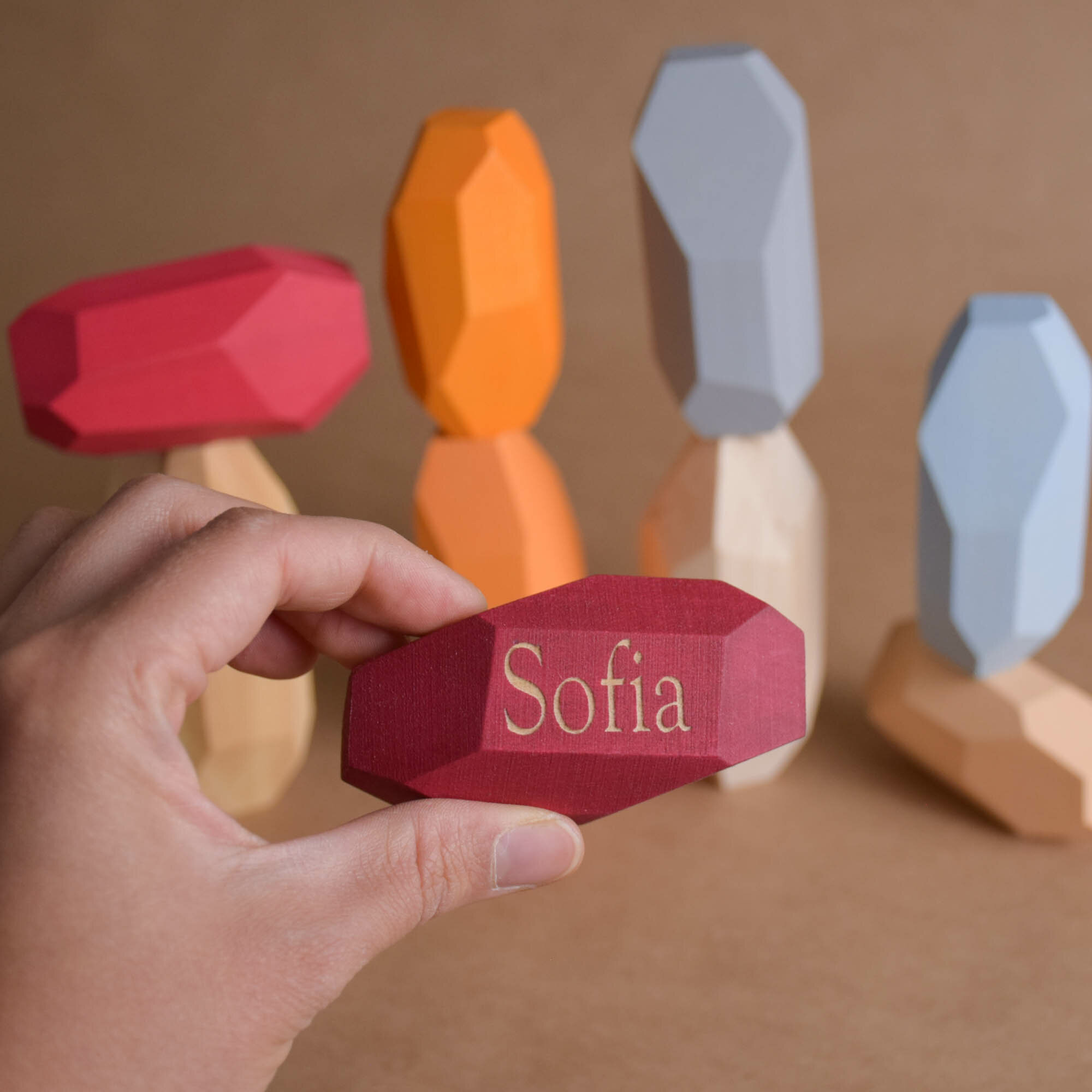 Туми Иши Игрушка Головоломка Деревянный Балансир для Детей с Вашей гравировкой