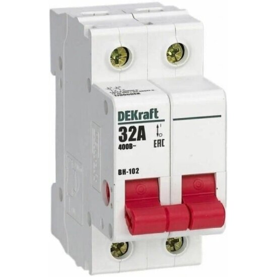 Выключатель-разъединитель Dekraft 2п 32А ВН-102, 17006DEK