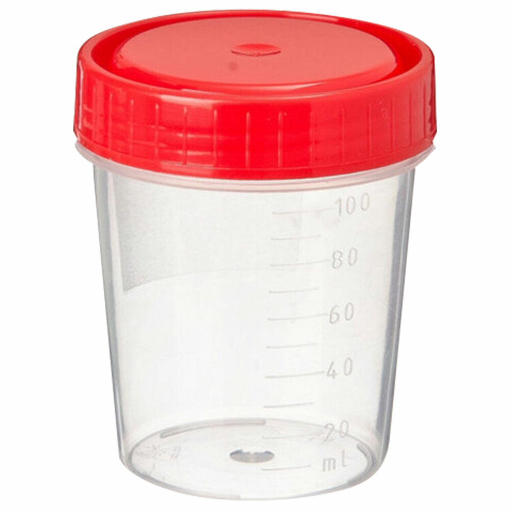 Упаковка 50 шт. Контейнер для сбора биоматериалов 120 мл нестерильный, индивидуальная упаковка, КП –120-03-200