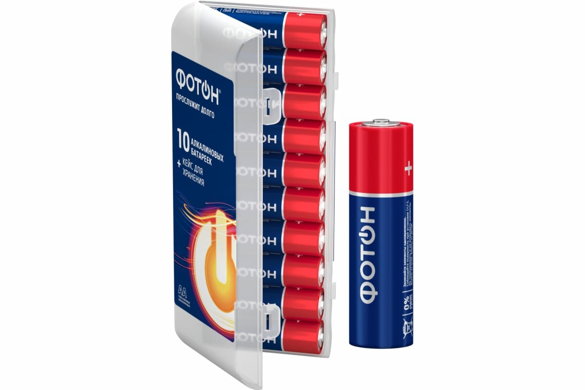 Фотон LR6 PB10 элемент питания в пластиковом кейсе 24244 - стандартный размер