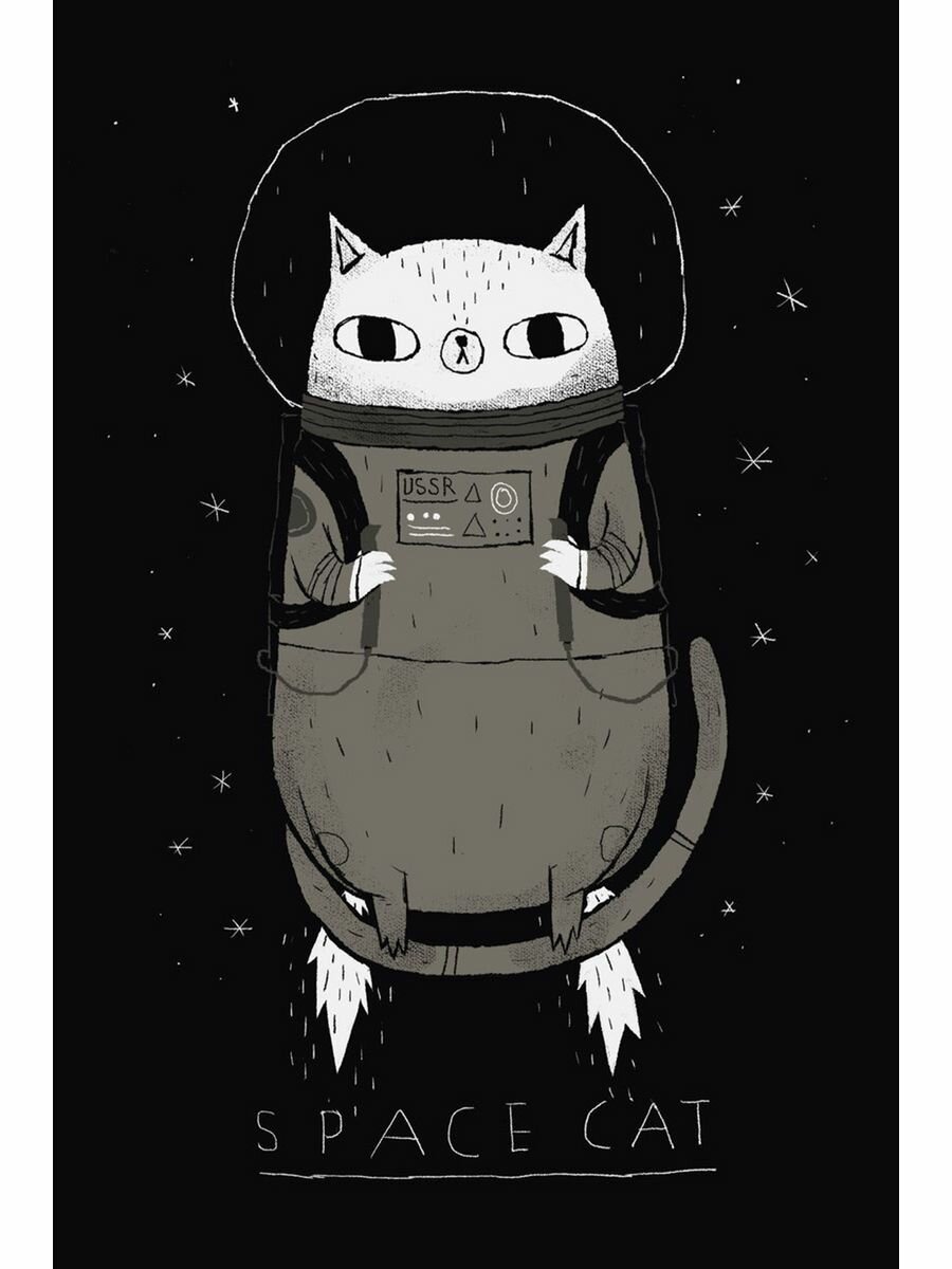 Постер "Кот-космонавт"