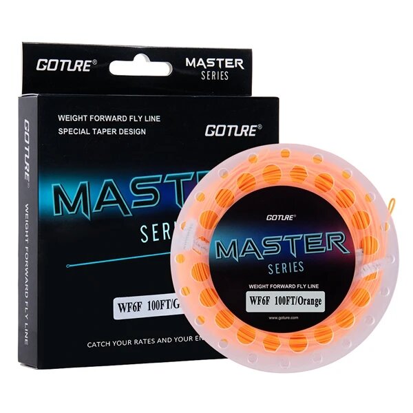 Goture MASTER Леска для нахлыста из углеродного волокна WF2F-WF10F WF2F 90FT, Orange