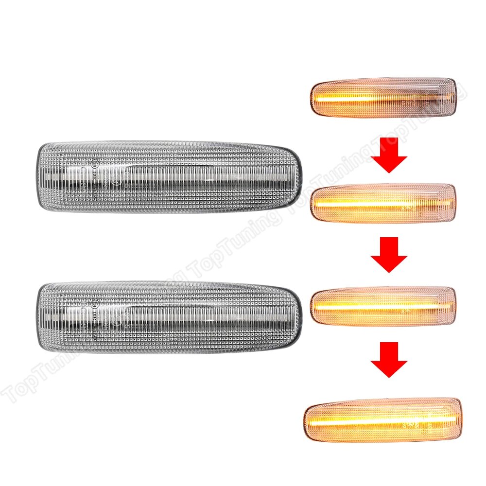 2 шт. для Nissan 300ZX 1990-1996 динамический светодиодный боковой габаритный фонарь Nissan Cedric Y32 Y33 Gloria Y32 указатель поворота