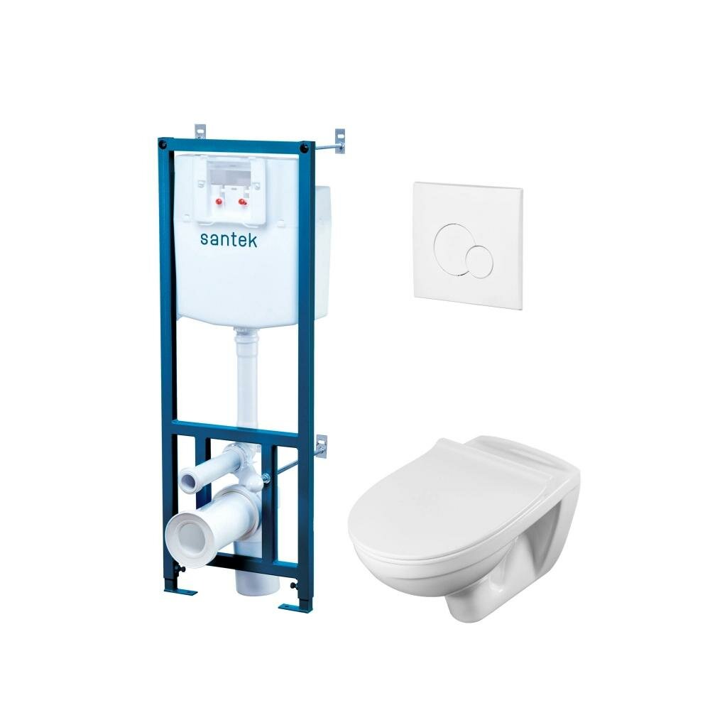 Комплект инсталляции Santek ПЭК с подвесным унитазом с крышкой с микролифтом Бореаль 1. WH30.2.464
