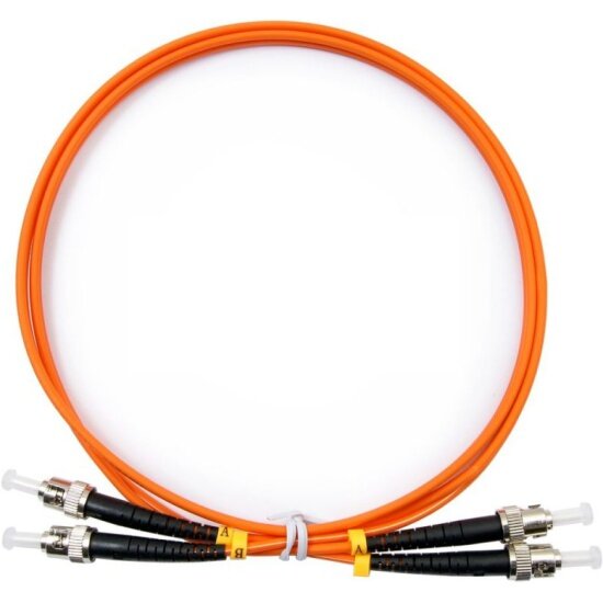 Патч-корд оптический Toplan , дуплексный, ST/PC-ST/PC, MM 50/125 (OM2), 1,5 м, LSZH