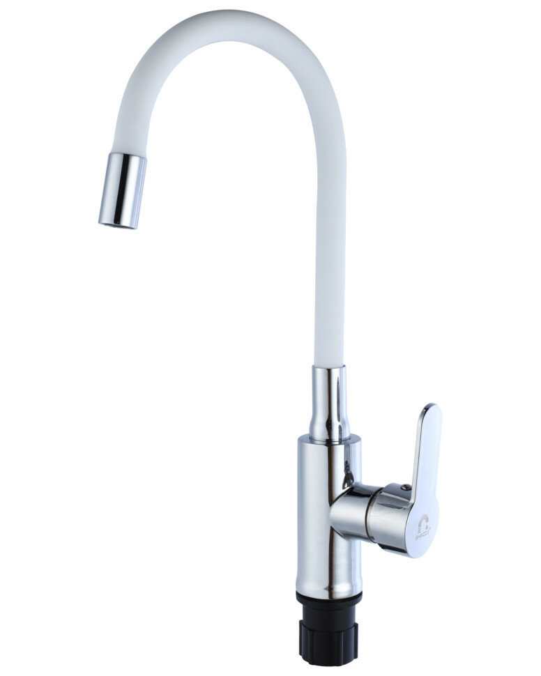 TSARSBERG TSB-732-WH03 тип см-моцба, Смеситель для кухни, белый, гибкий излив