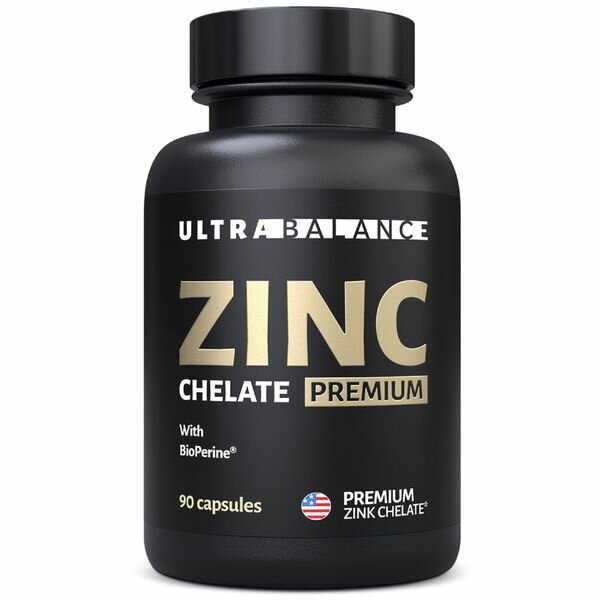 Цинк хелат Premium UltraBalance/УльтраБаланс капсулы 600мг 90шт