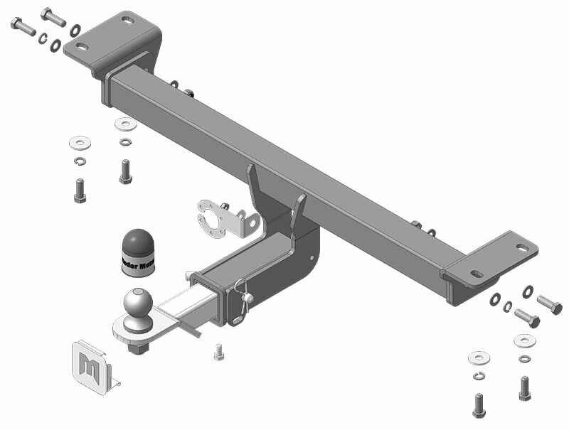 Фаркоп Motodor Infiniti QX50 2018 - н. в (хром. Шар) (90020)(паспорт и сертификат в комплекте)(без электрики) 98003-E