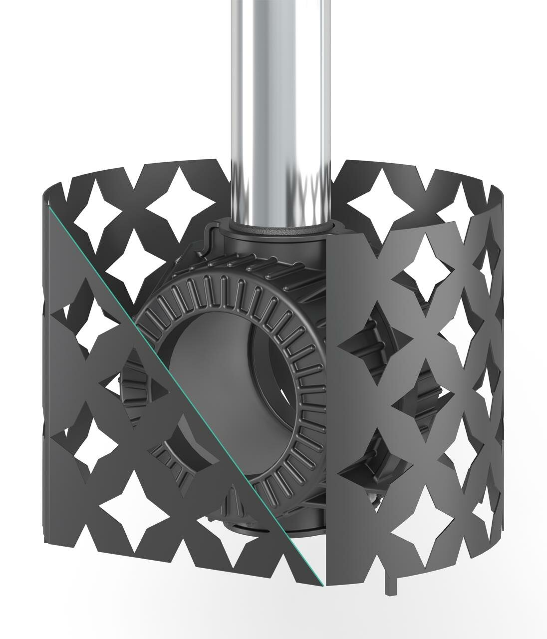 Сетка для камней Этна, нержавеющая сталь, современная, черная, диаметр 502мм