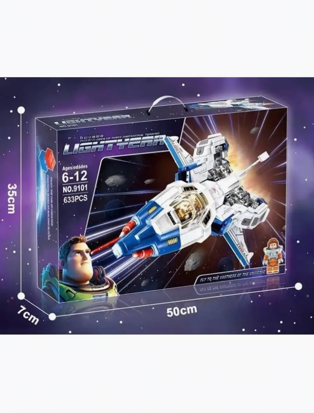 Конструктор История игрушек Базз Лайтер Космический корабль звездолёт 633 деталей