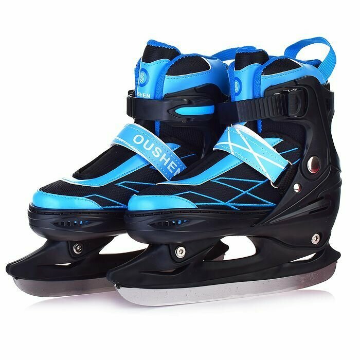 Коньки детские раздвижные, размер 31-34, синий