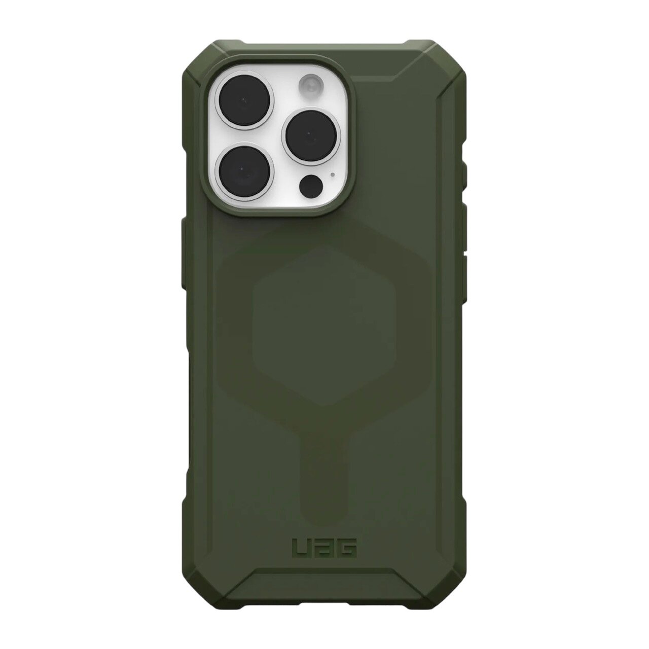 Защитный гибридный чехол с поддержкой MagSafe UAG Essential Armor для iPhone 16 Pro (Серо-оливковый | Olive Drab)