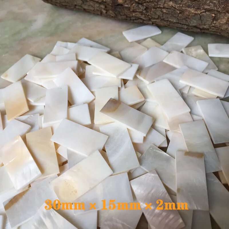 Мозаичная плитка из пресноводного перламутра Beilina 20 шт кремово-белый