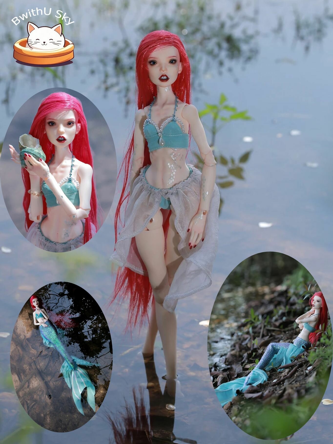 BwithU BJD Beth1/4 Тонкая Супер Модель Модная Девушка, Шарнирная кукла