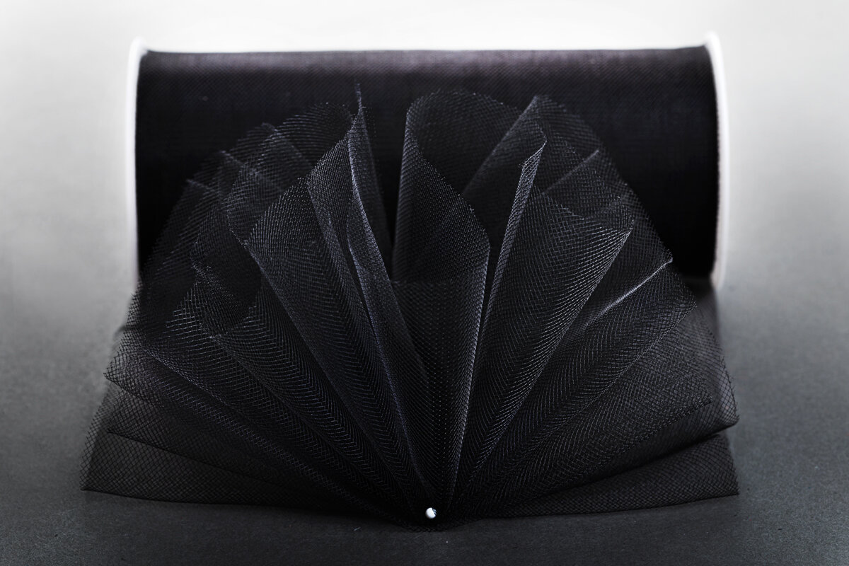 Фатин в шпульке FTN/R 20 г/кв. м 15 см 100% нейлон 22.86 м 02 Черный