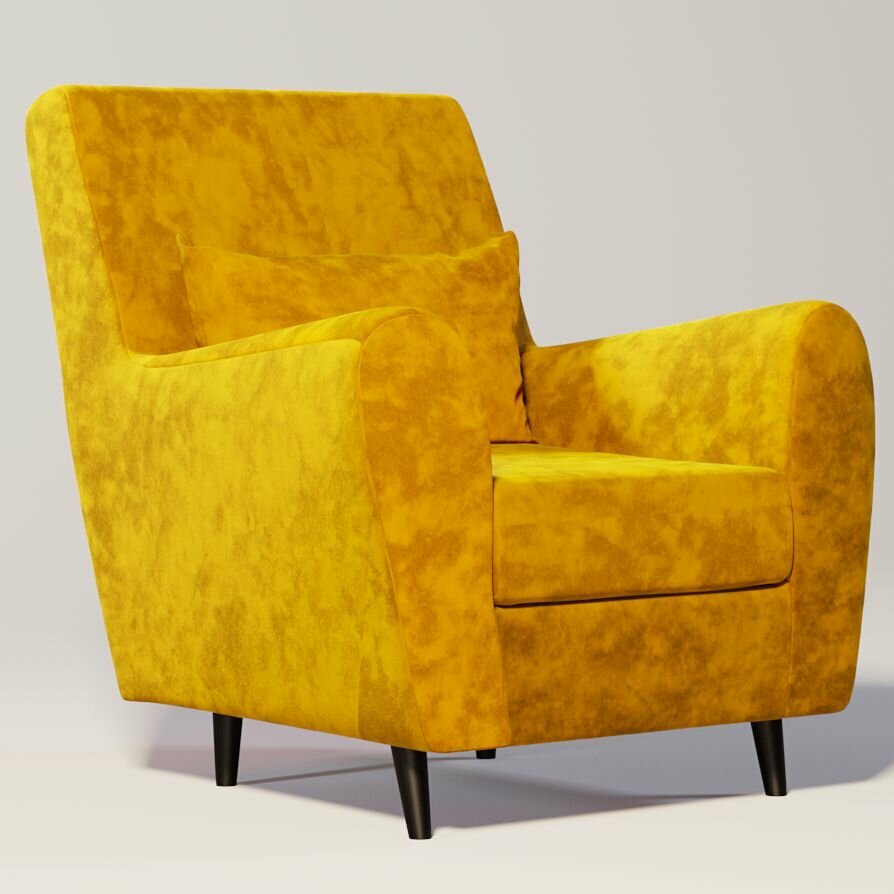 Кресло Легаси фабрика W&B, для отдыха, Плюш 14, Цвет кресла: оранжевый