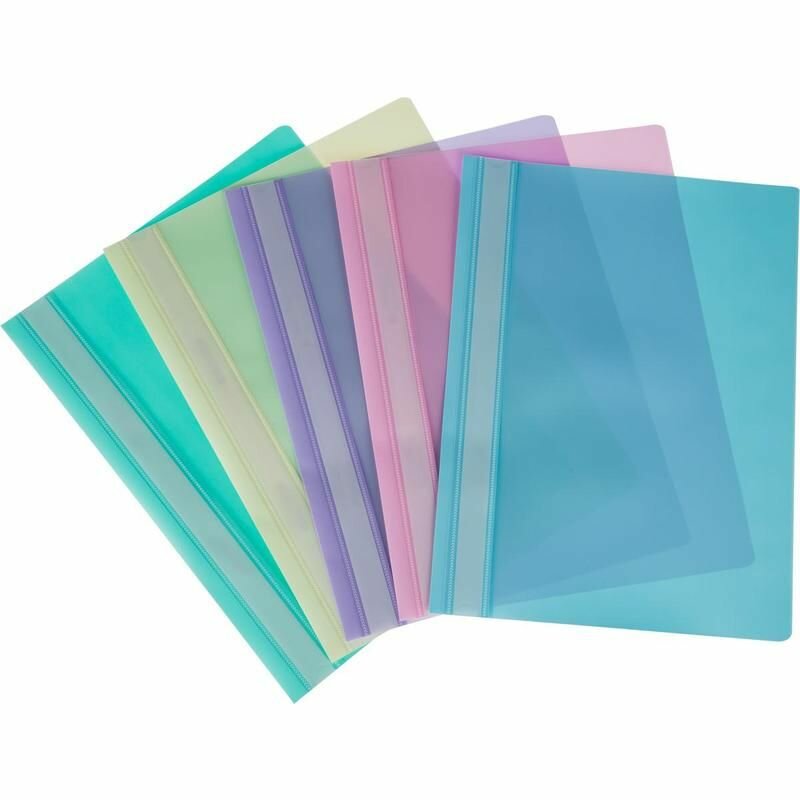 Attache Папка-скоросшиватель пластиковый Акварель, 10 шт в упаквоке, 1 уп.