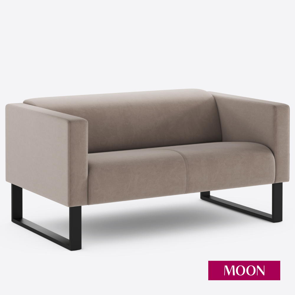 Диван MOON 153 велюр, цвет бежевый, нераскладной, 134*84*70, эксклюзивная высокоэластичная пена (UniqFoam)
