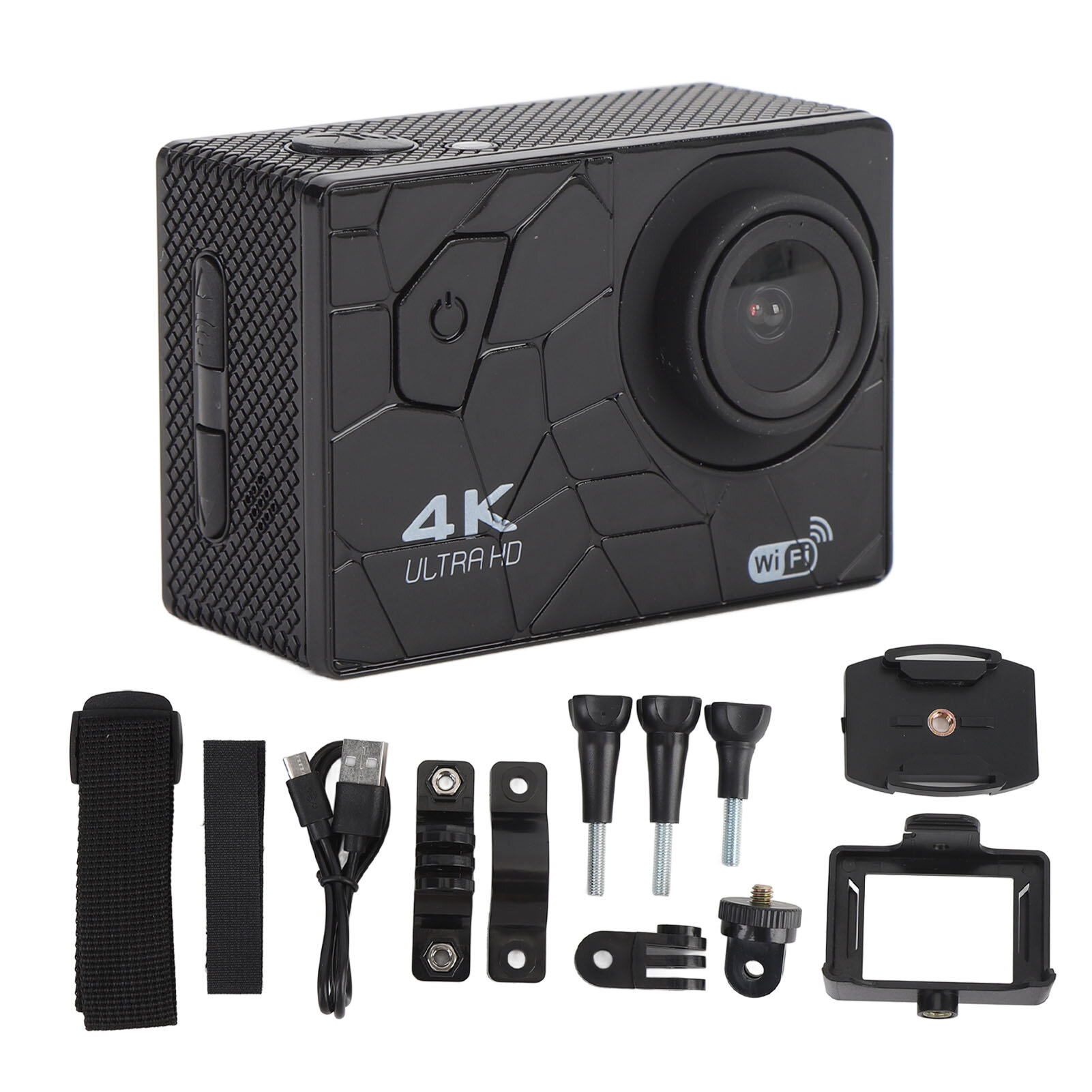 Экшн-камера 4K DV с углом обзора 170 градусов, защита от дождя, защита от сотрясений, быстрая синхронизация данных, велосипедная экшн-камера с компонентами на руле для использования на открытом воздухе