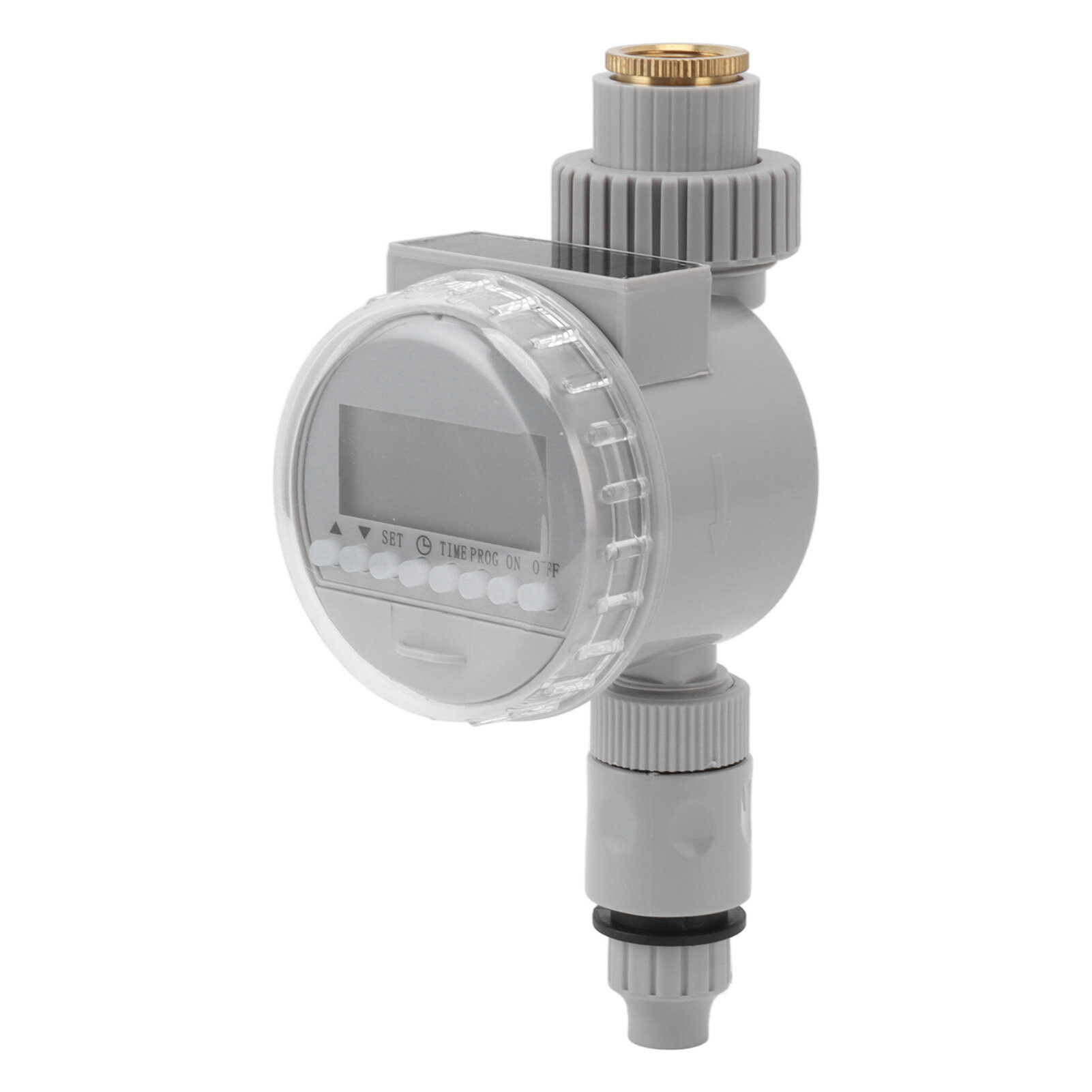 Таймер полива, автоматический таймер капельного орошения с контролем воды для крана с резьбой G1/2 G3/4, садовые горшечные растения, серый цвет