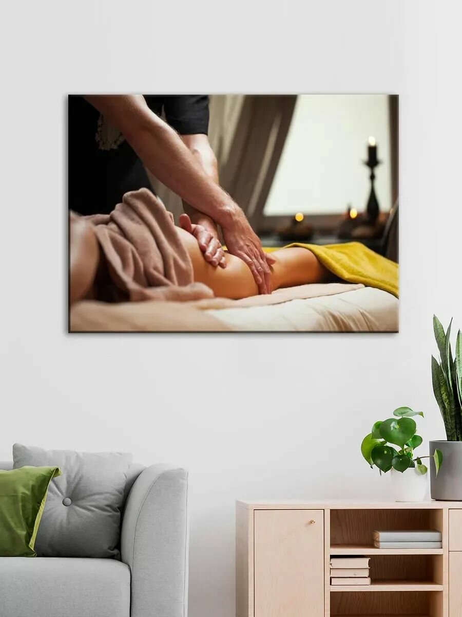 Картина на стену "Услуги СПА и массажа", 40х30 см