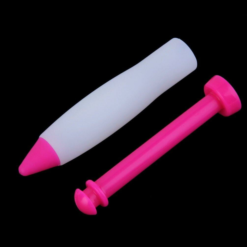 Милая силиконовая ручка для украшения торта, печенья, крема, шоколадного шприца - случайный цвет