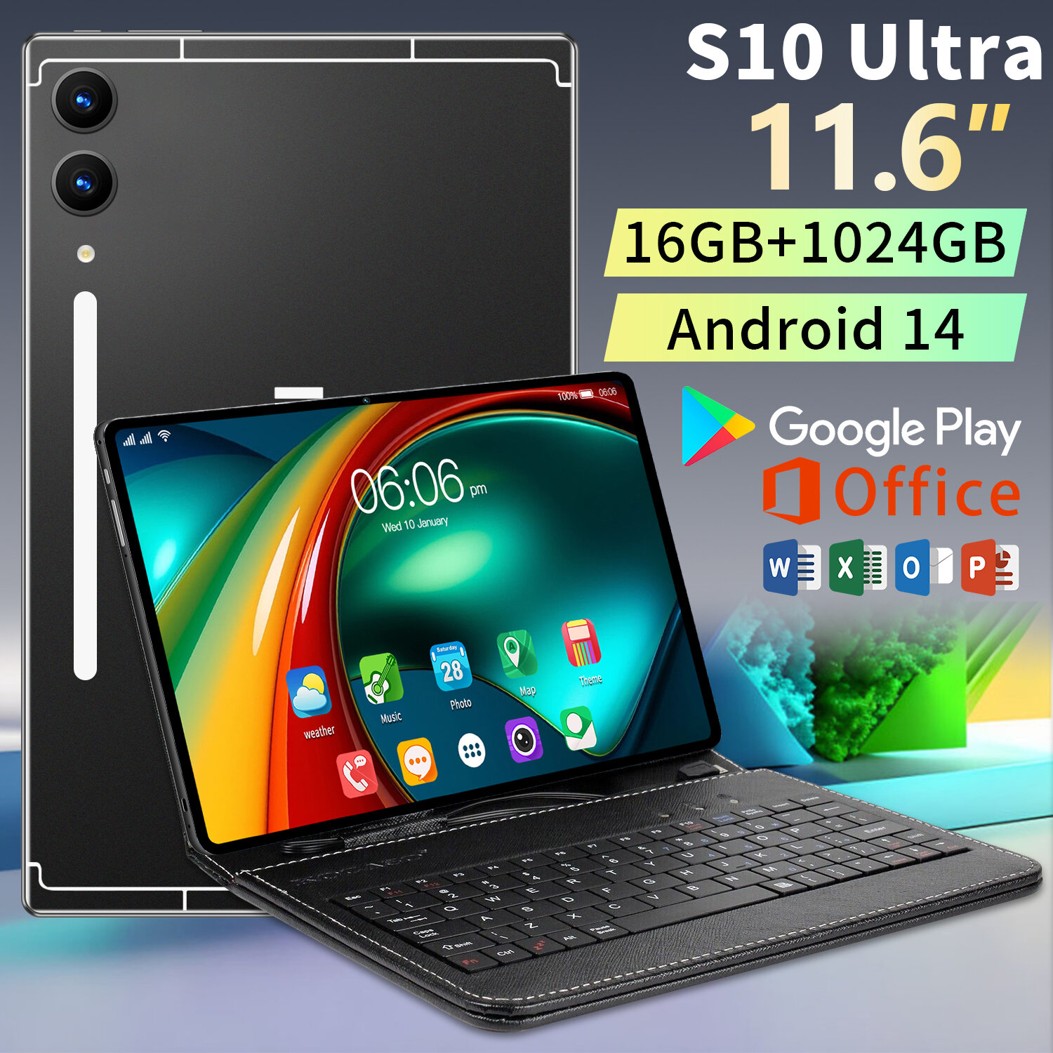 Планшет андроид для игр и работы 11.6" 12 ядер 16+1024 ГБ 8800мАч длительной работы Android 13 5G