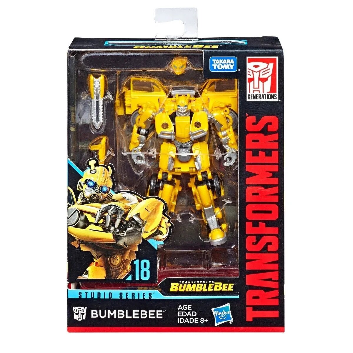 Трансформеры игрушки Hasbro Transformers Bumblebee Studio Series Deluxe Class SS18 Bumblebee 11.5cm E0975