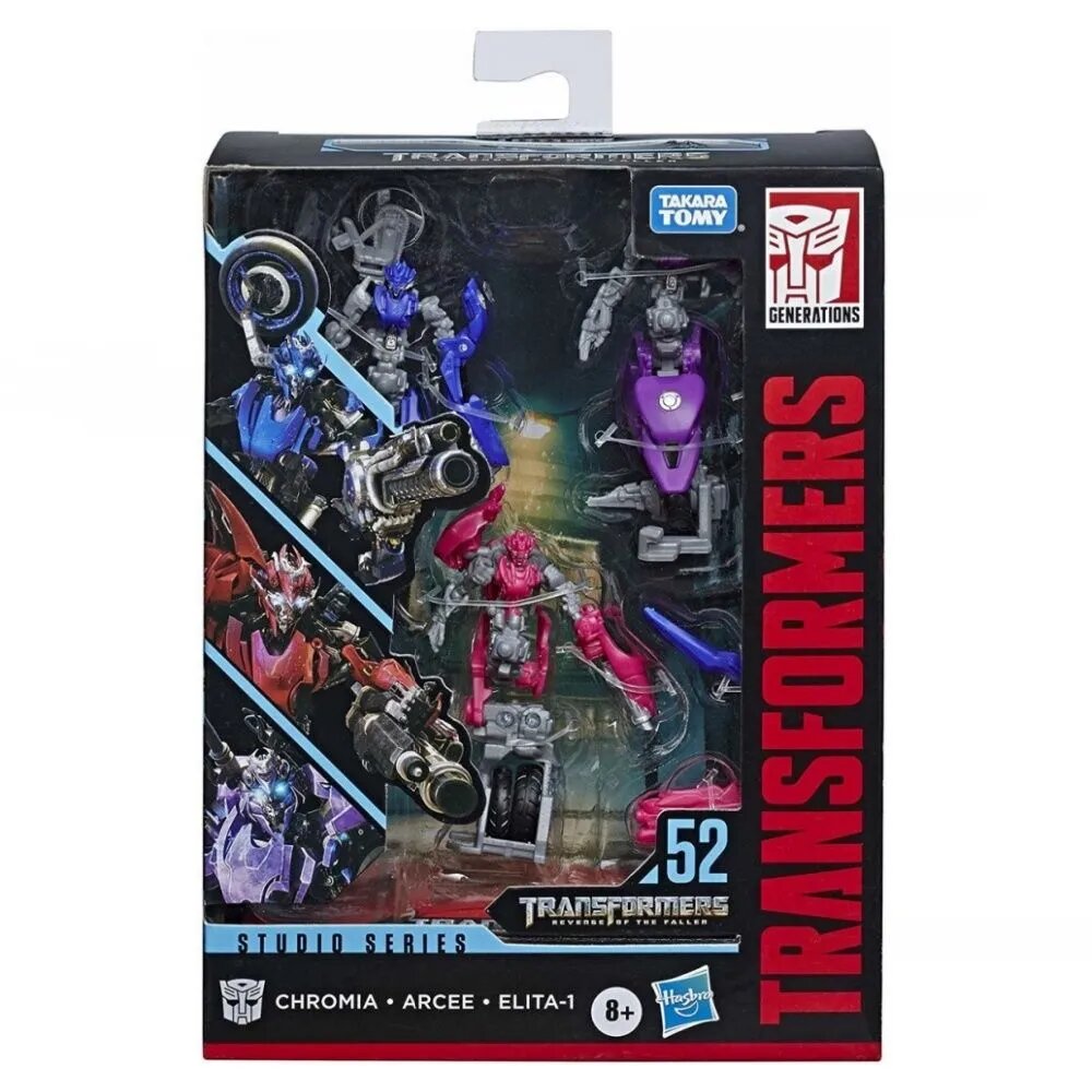 Трансформеры игрушки Hasbro Transformers Studio Series Deluxe Class SS52 Chromia. Arcee. Elita-1 11.5cm E7198