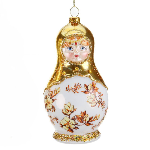 Стеклянная елочная игрушка Матрешка Лукерья - Russian Doll 14 см, Goodwill, TR19204-2