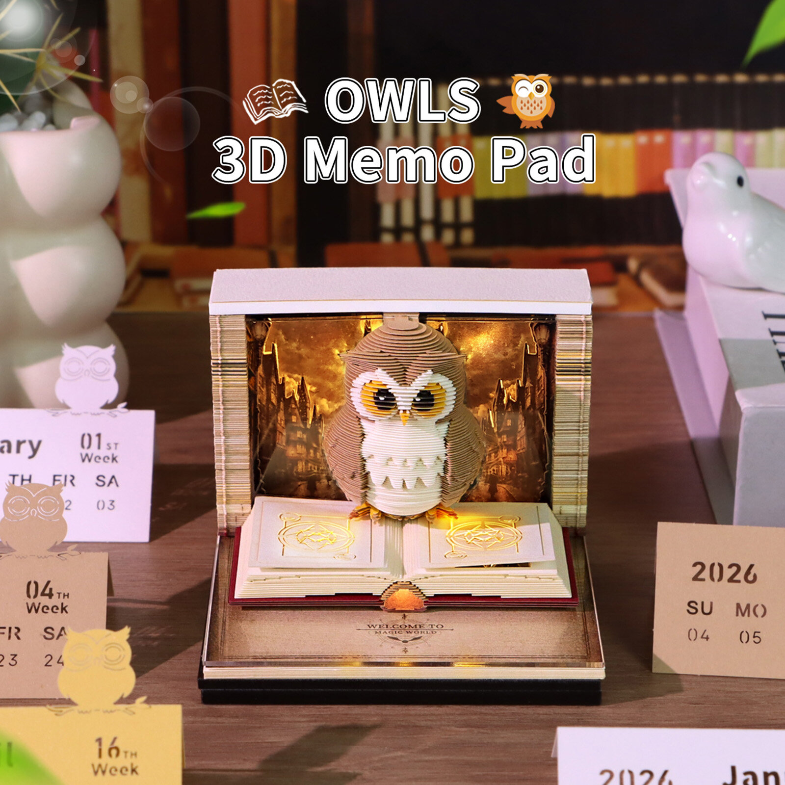 Настольный календарь на 2026 год, 3D-блокнот-календарь для рождественских подарков