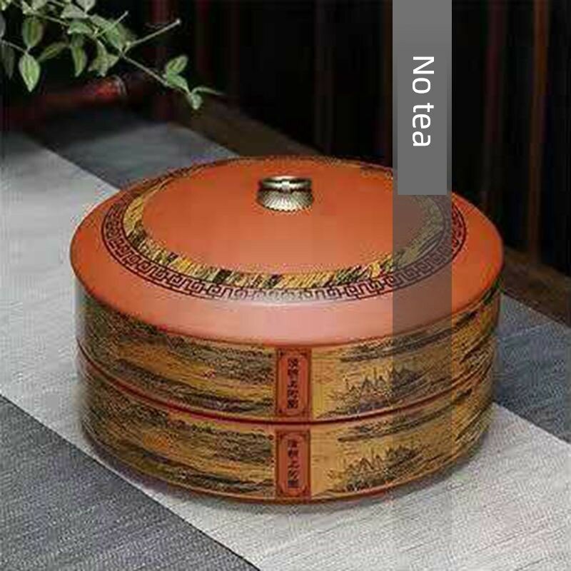 Контейнер для чая Пуэр, 357 г, штабелируемый, из фиолетовой глины, для хранения чайных брикетов, портативный, бытовой,