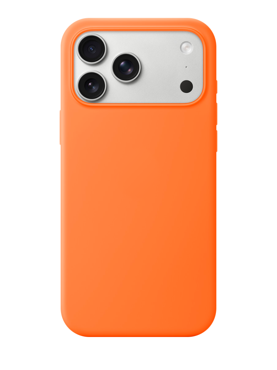 Чехол силиконовый Магсейф для iPhone 17 Pro Max Orange, Silicone case Магсейф для айфон 17 Про Макс - Оранжевый