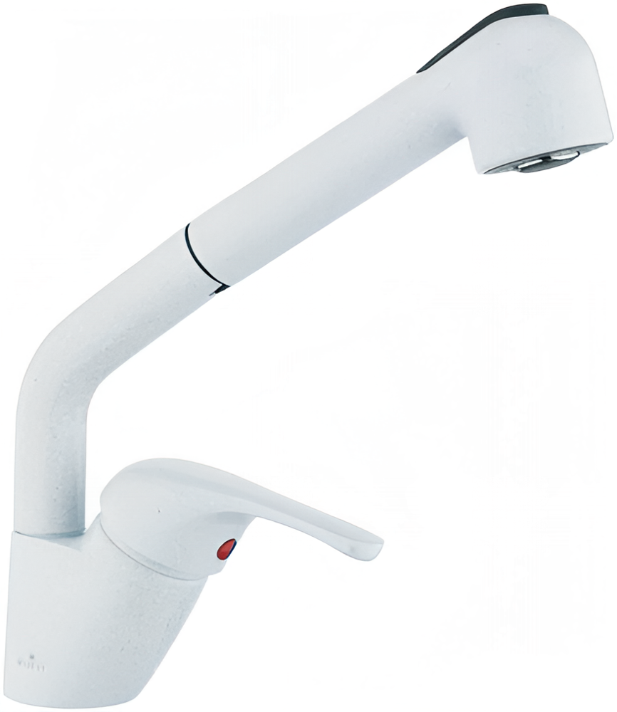 Смеситель для кухни Mare MA940202 granit White, выдвижная лейка с душем, Webert, Италия